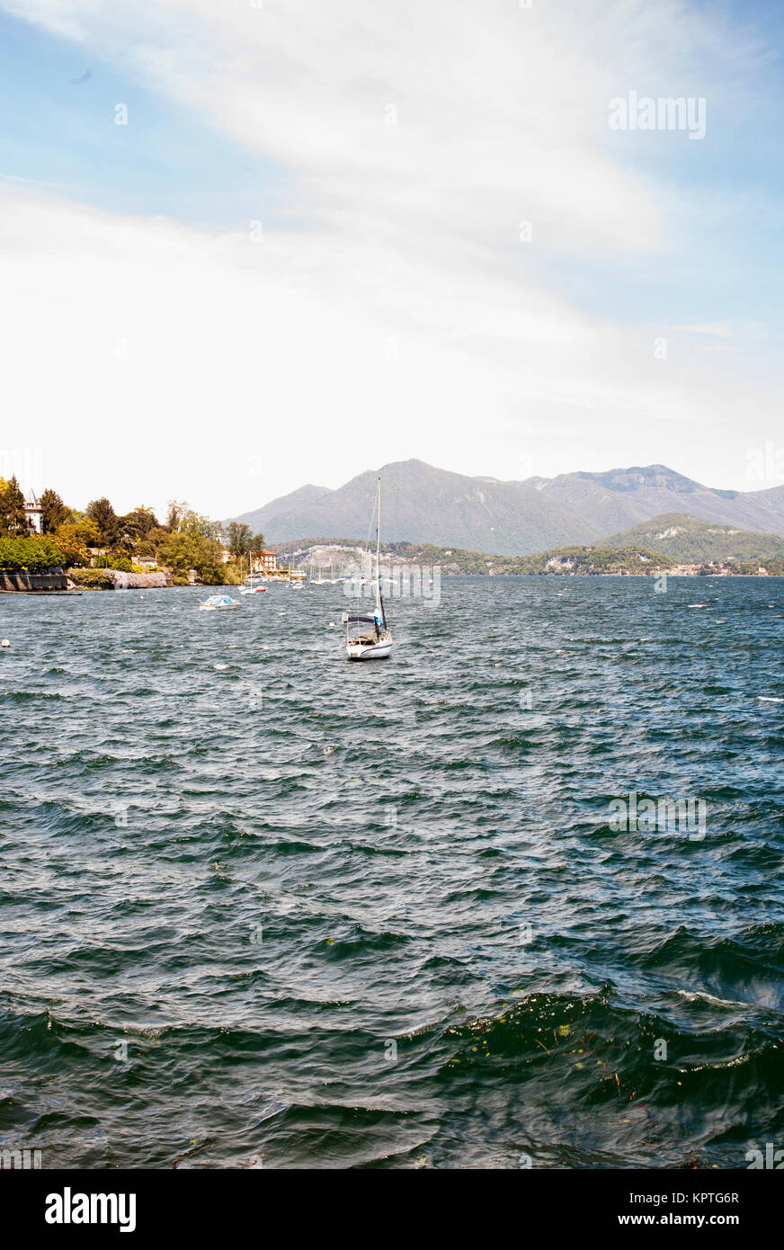 Boat in a lake Stock Photo - Alamy