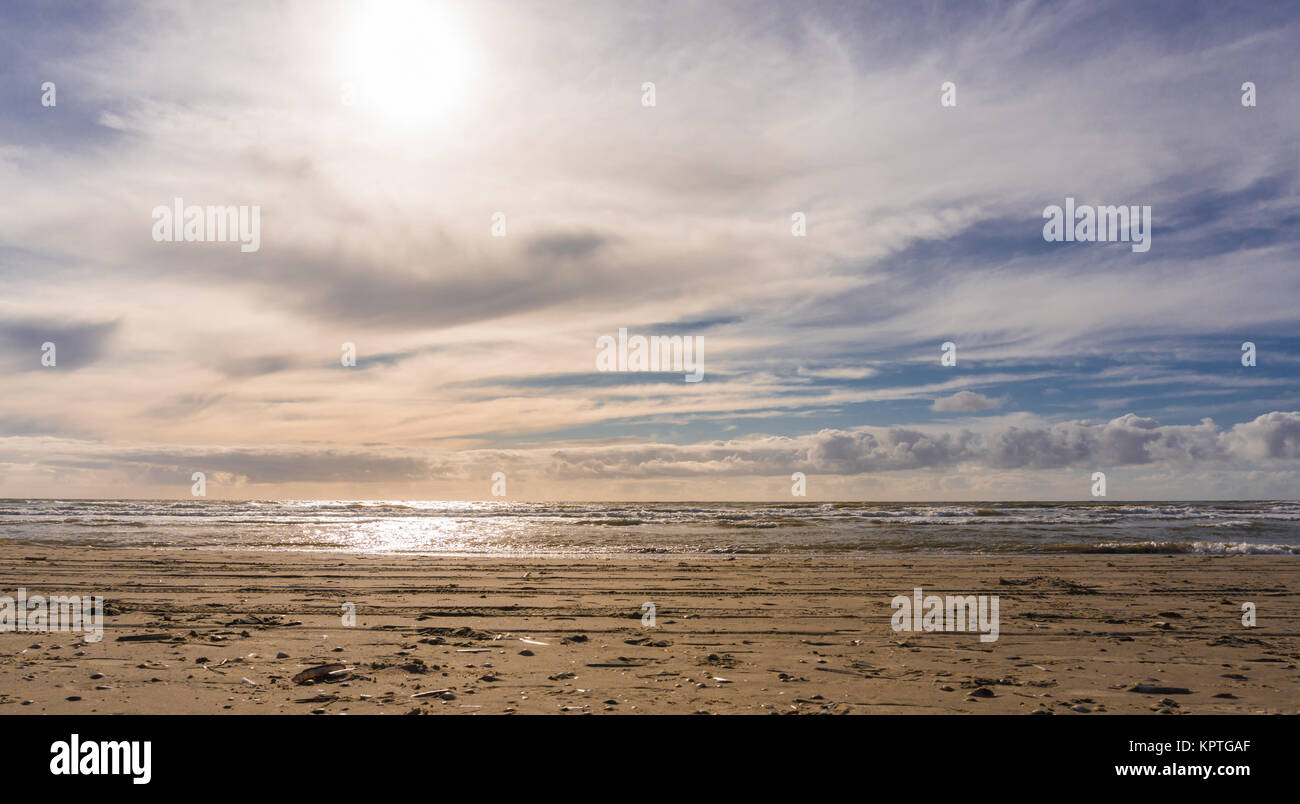 Sunset on the beach in Romo, Denmark Stock Photo - Alamy