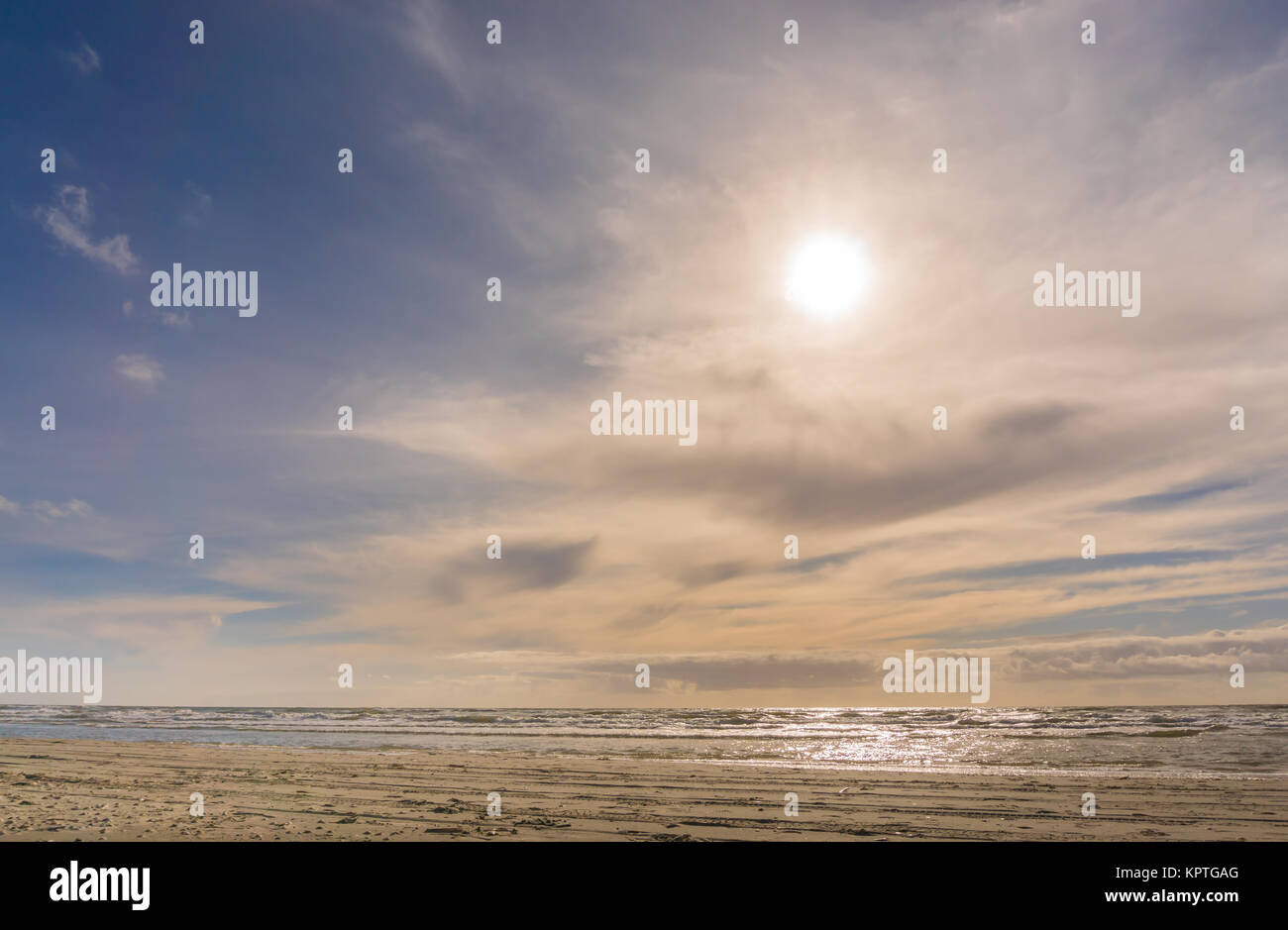Sunset on the beach in Romo, Denmark Stock Photo - Alamy