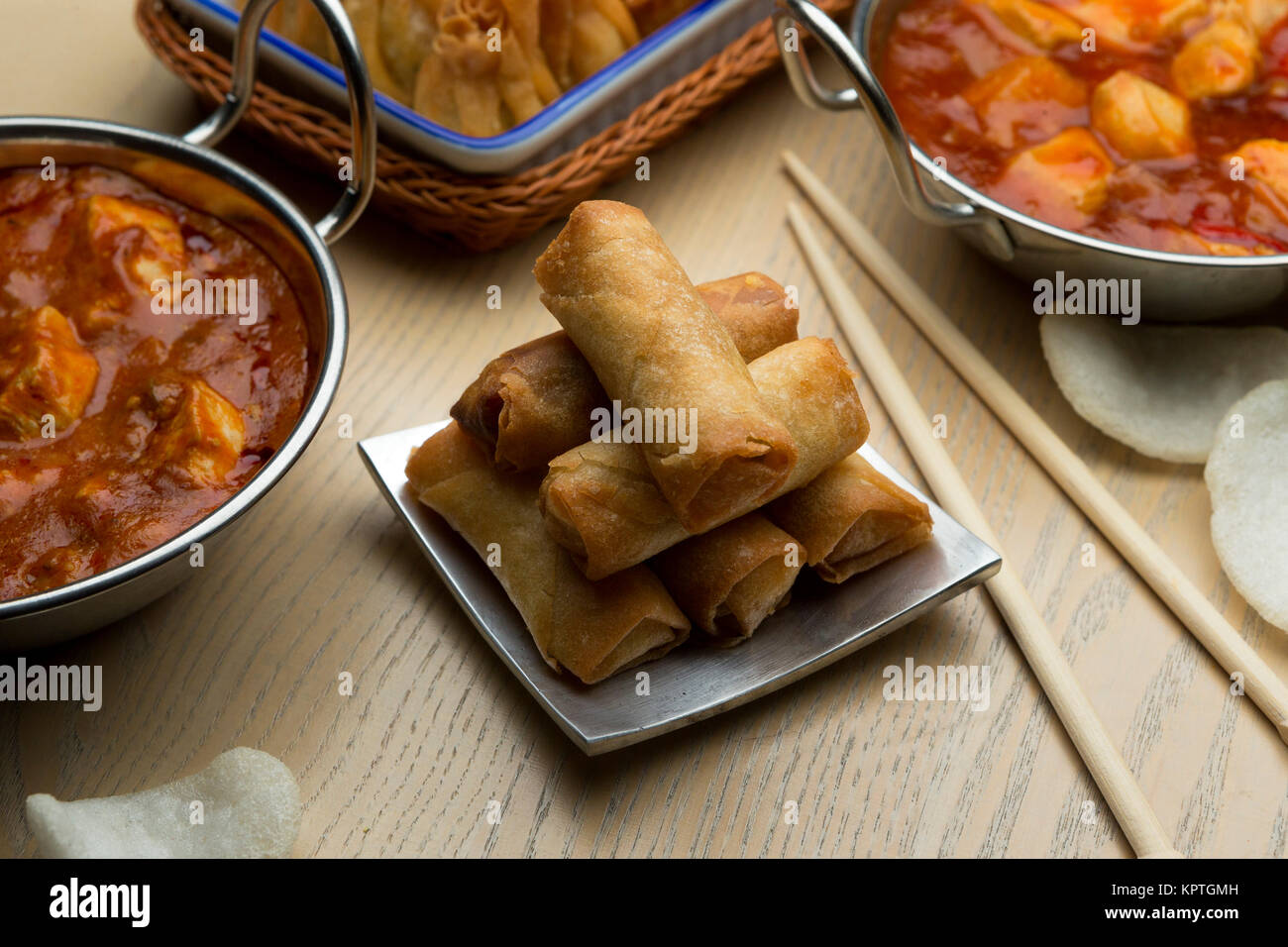 Chinese Spring Rolls Stock Photo - Alamy