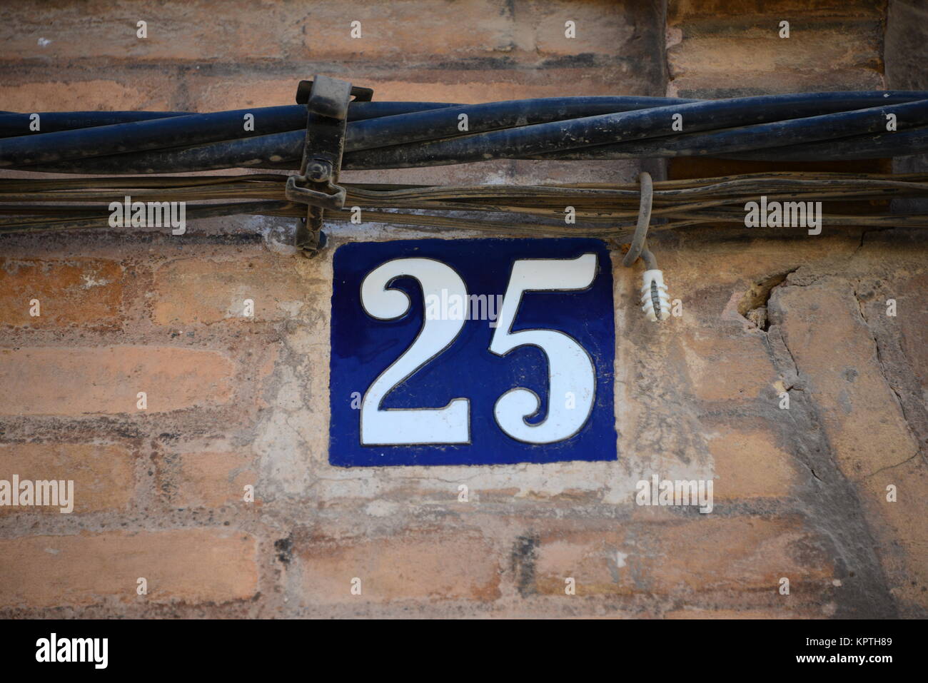 spain,valencia,house number 25 Stock Photo - Alamy