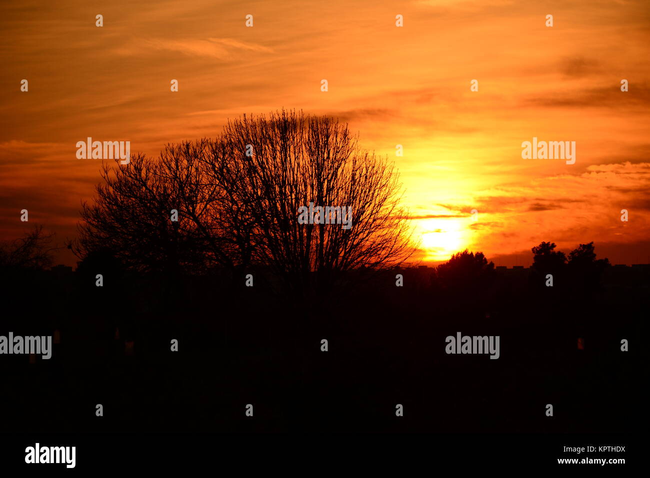 sunset in spain Stock Photo - Alamy