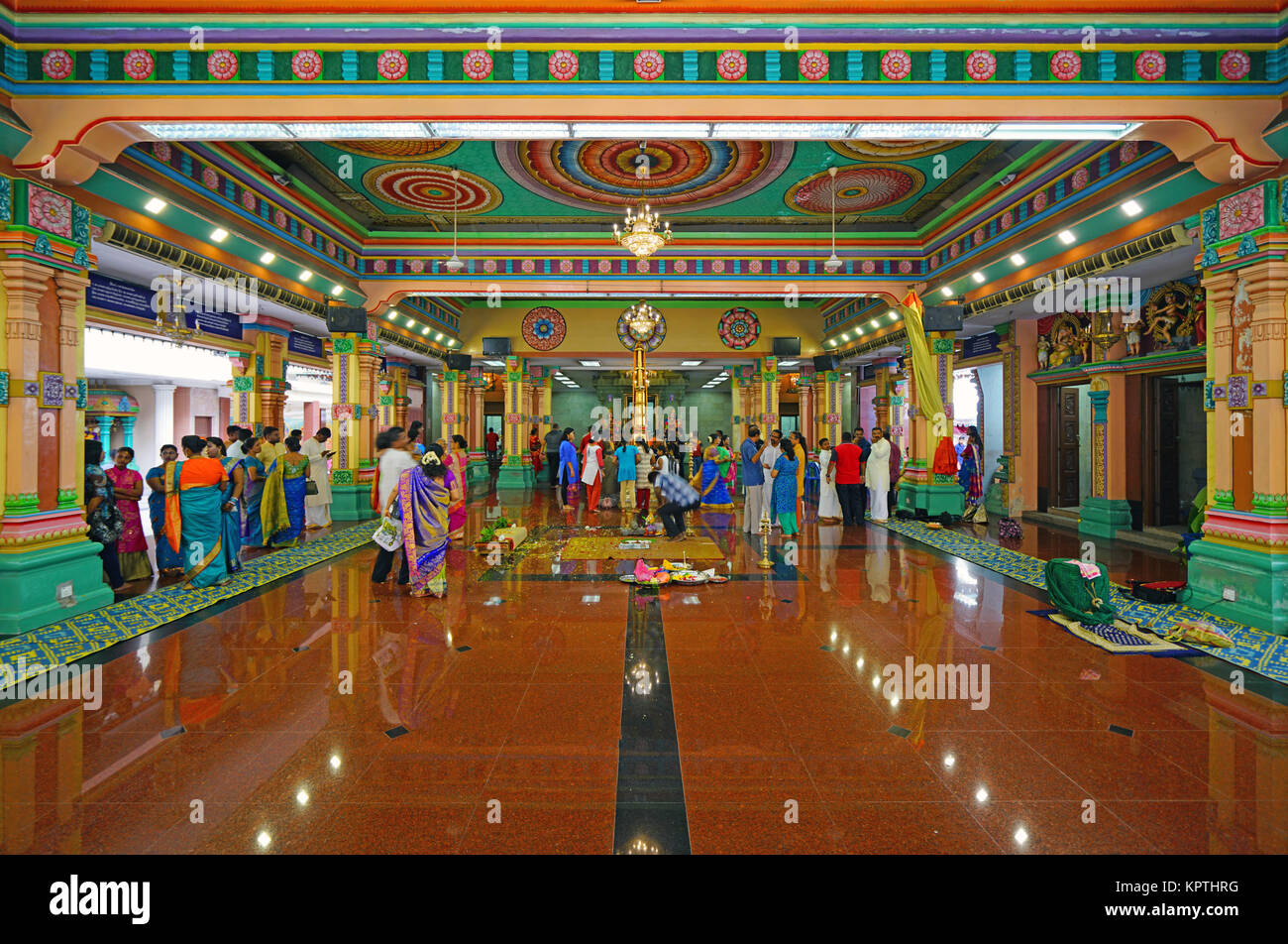 View of the Sri Mahamariamman Temple, the oldest Hindu temple in Kuala Lumpur, Malaysia Stock ...