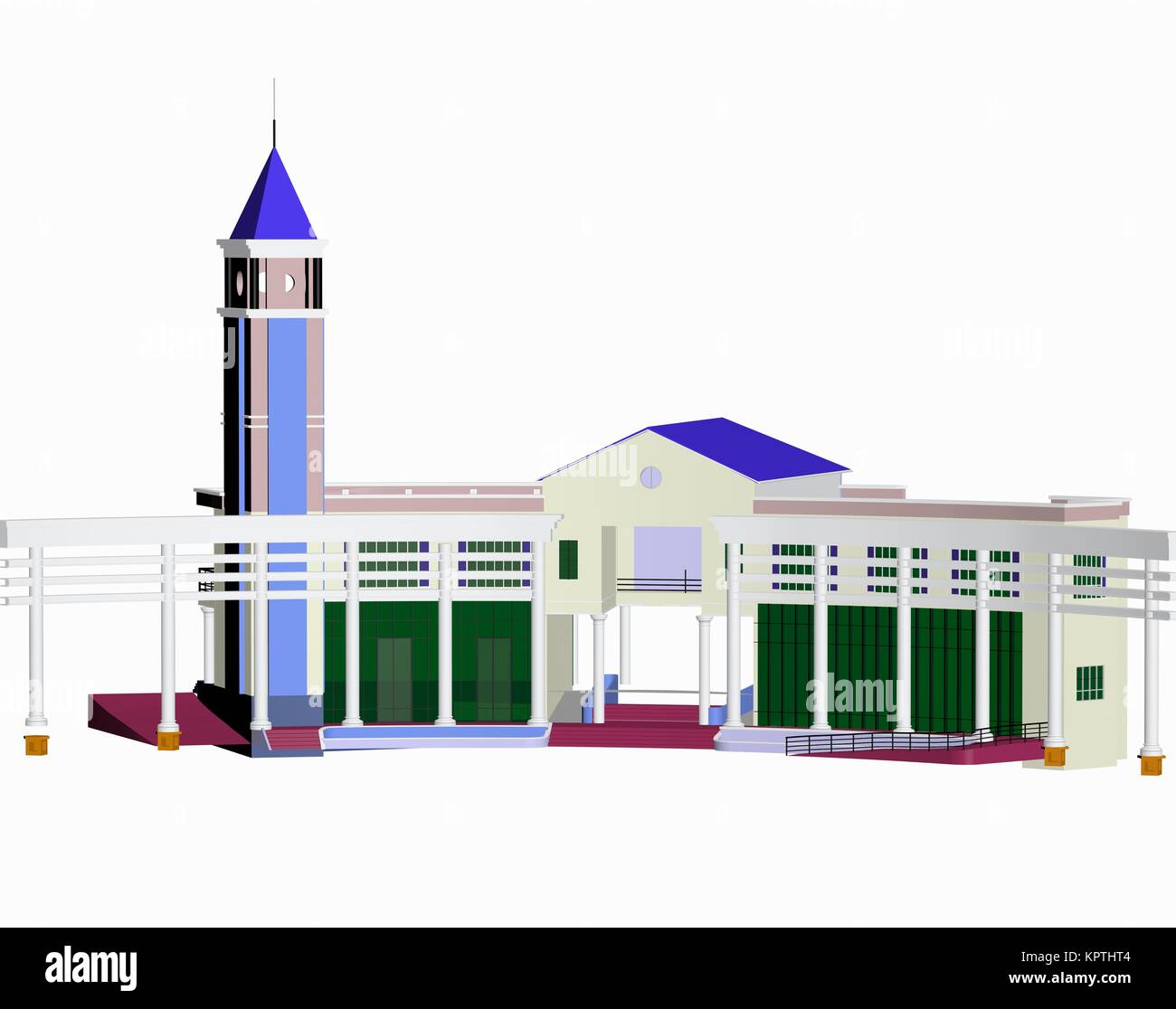 Façade building Cut Out Stock Images & Pictures - Alamy