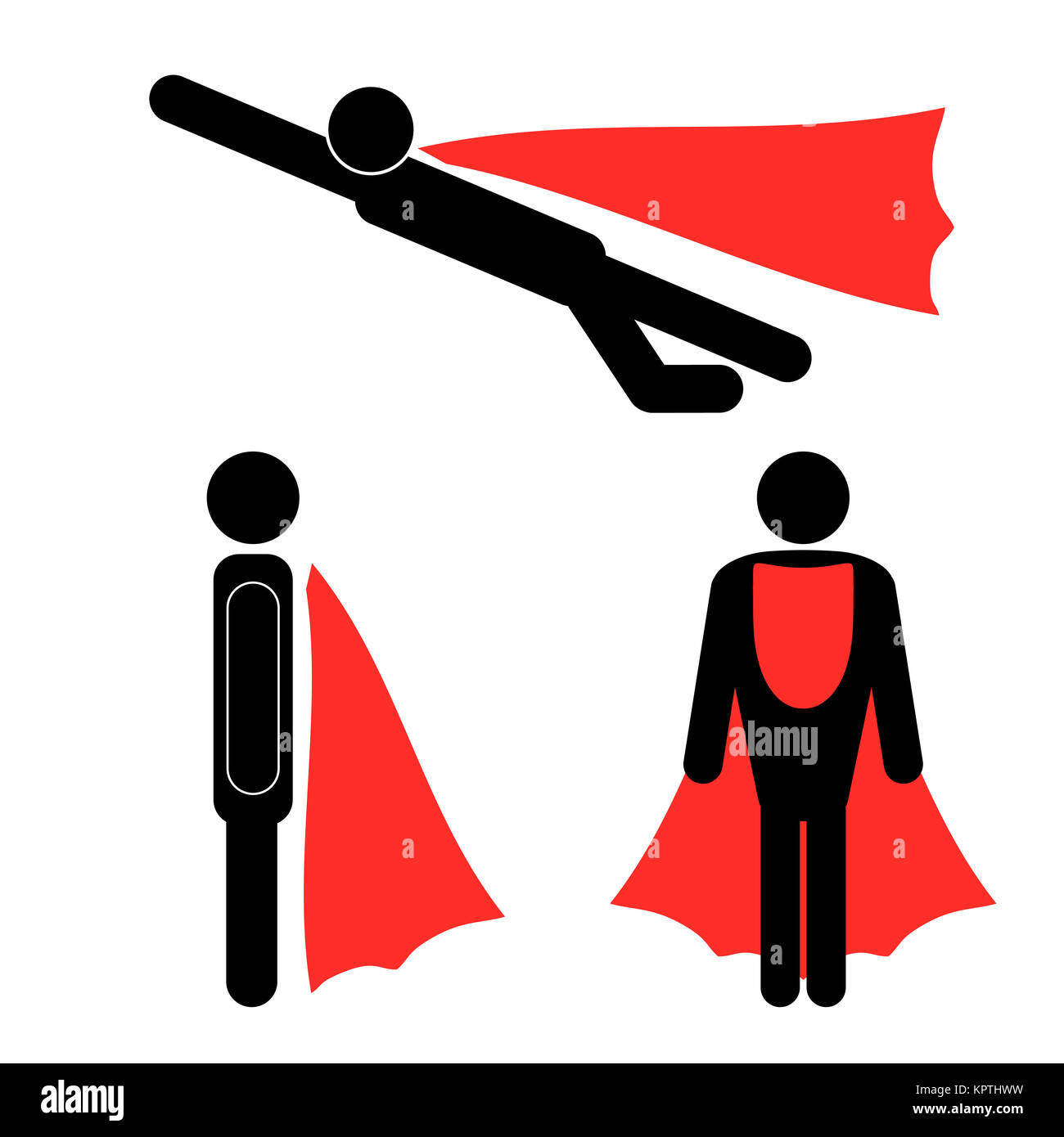 Set of Superhero Icons Stock Photo - Alamy