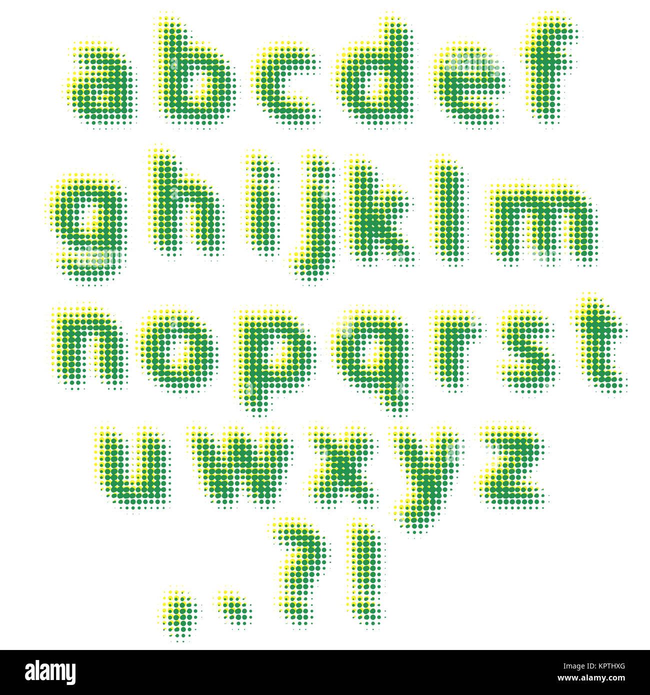 Set of Halftone Letters Stock Photo - Alamy