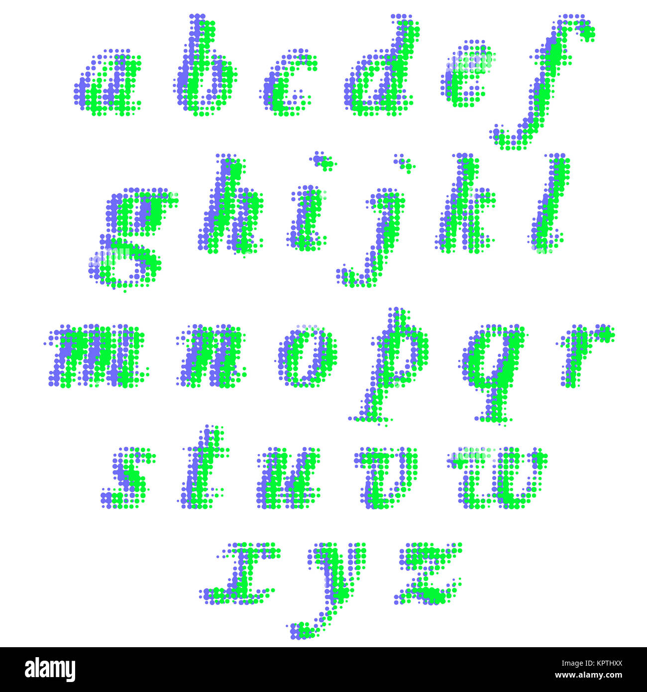 Set of Halftone Letters Isolated Stock Photo - Alamy