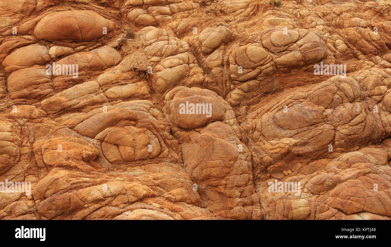Unique shaped volcanic rock on the Banks Peninsula Stock Photo - Alamy