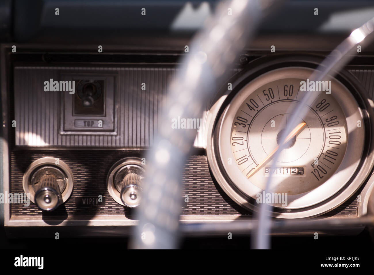 Retro car dashboard Stock Photo - Alamy