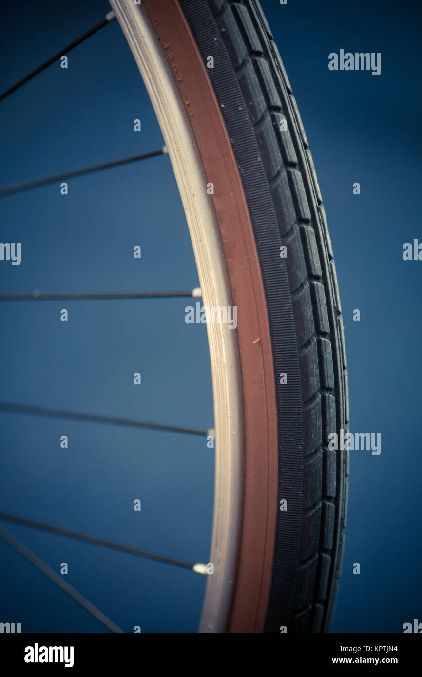 Bicycle tire detail Stock Photo - Alamy