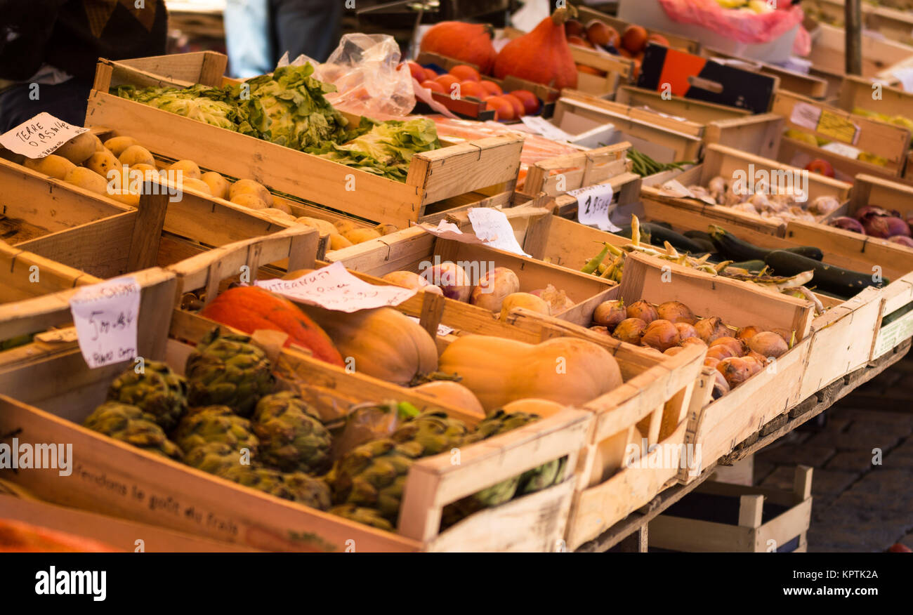 French Market Stall Stock Photo - Alamy