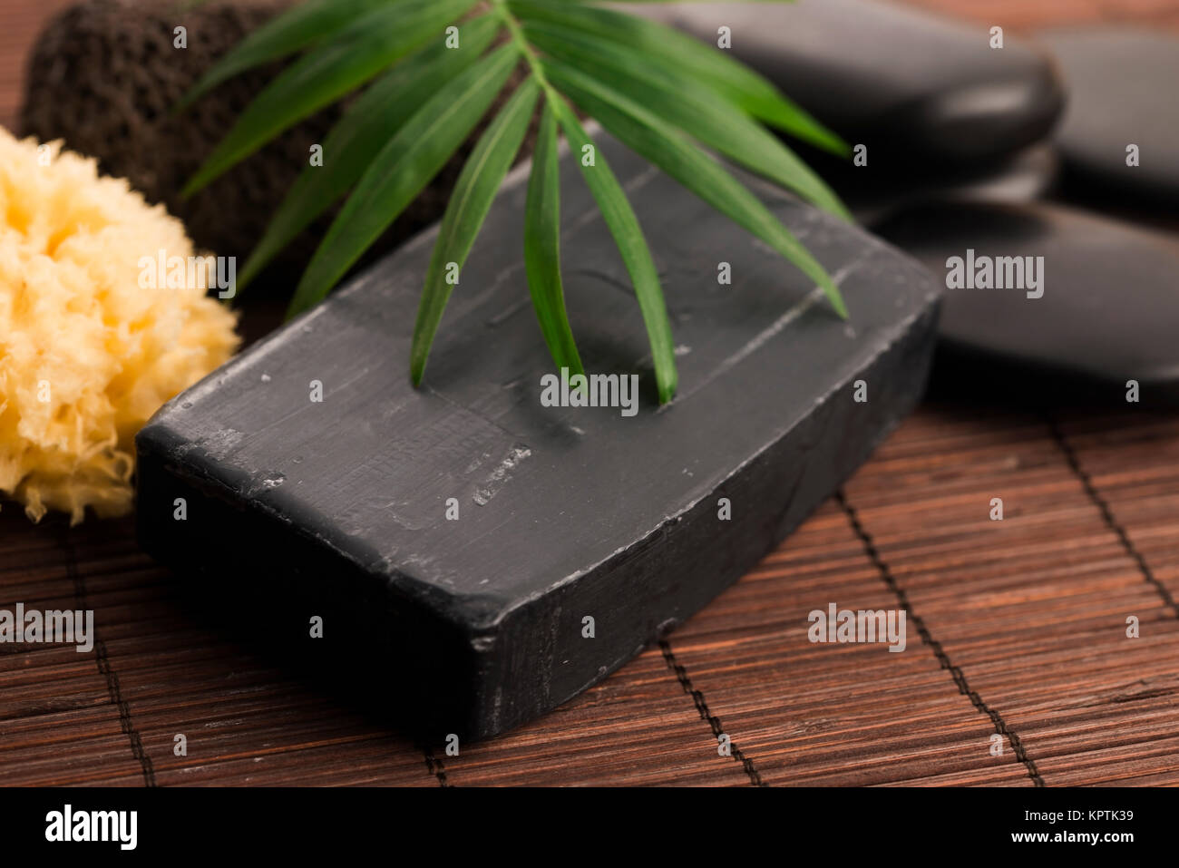 block of natural carbon soap Stock Photo - Alamy