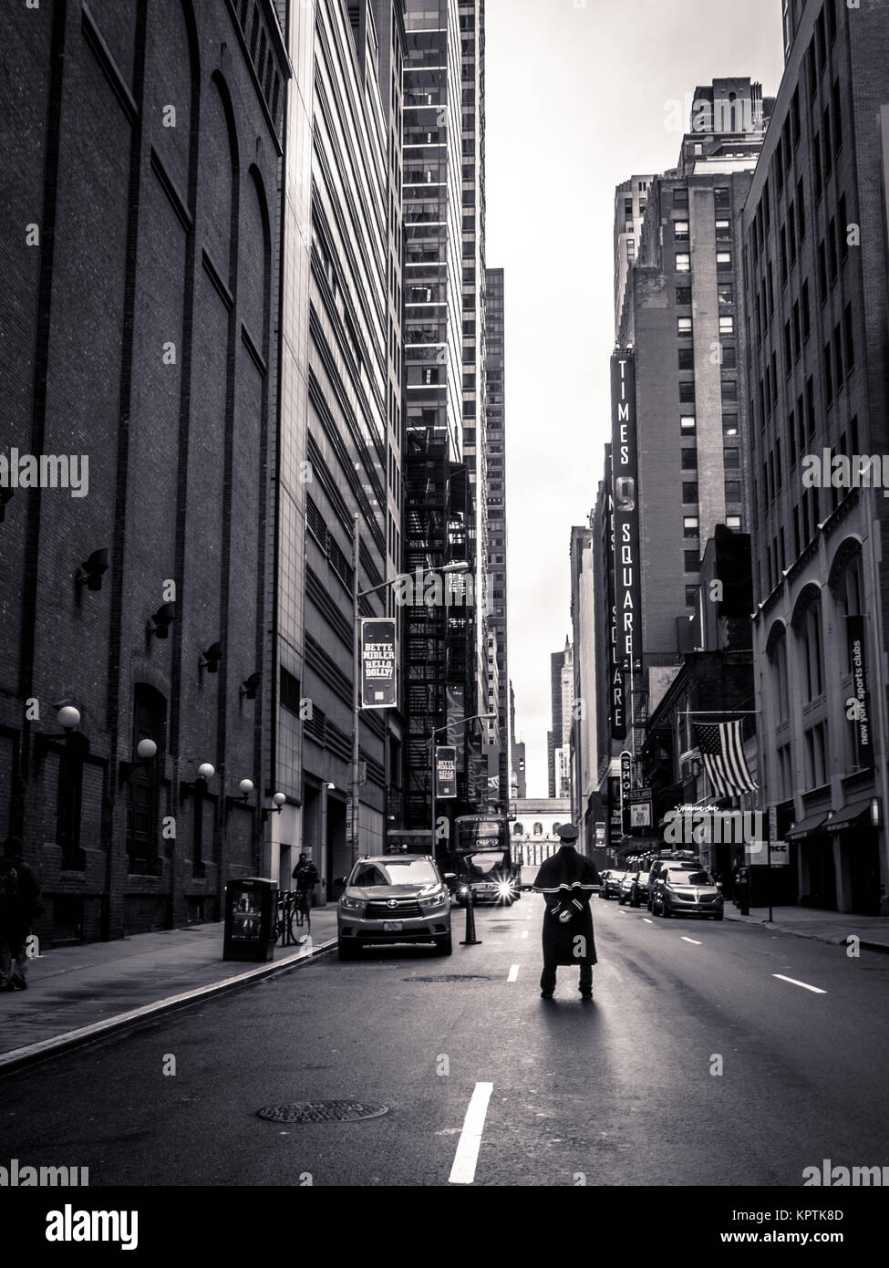 New York time square black and white horizontal portrait street style ...