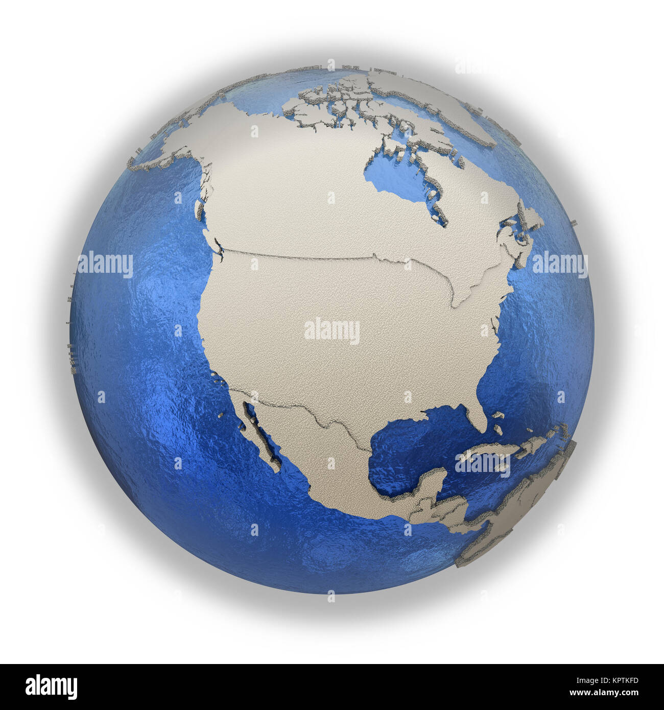 North America on model of planet Earth Stock Photo - Alamy