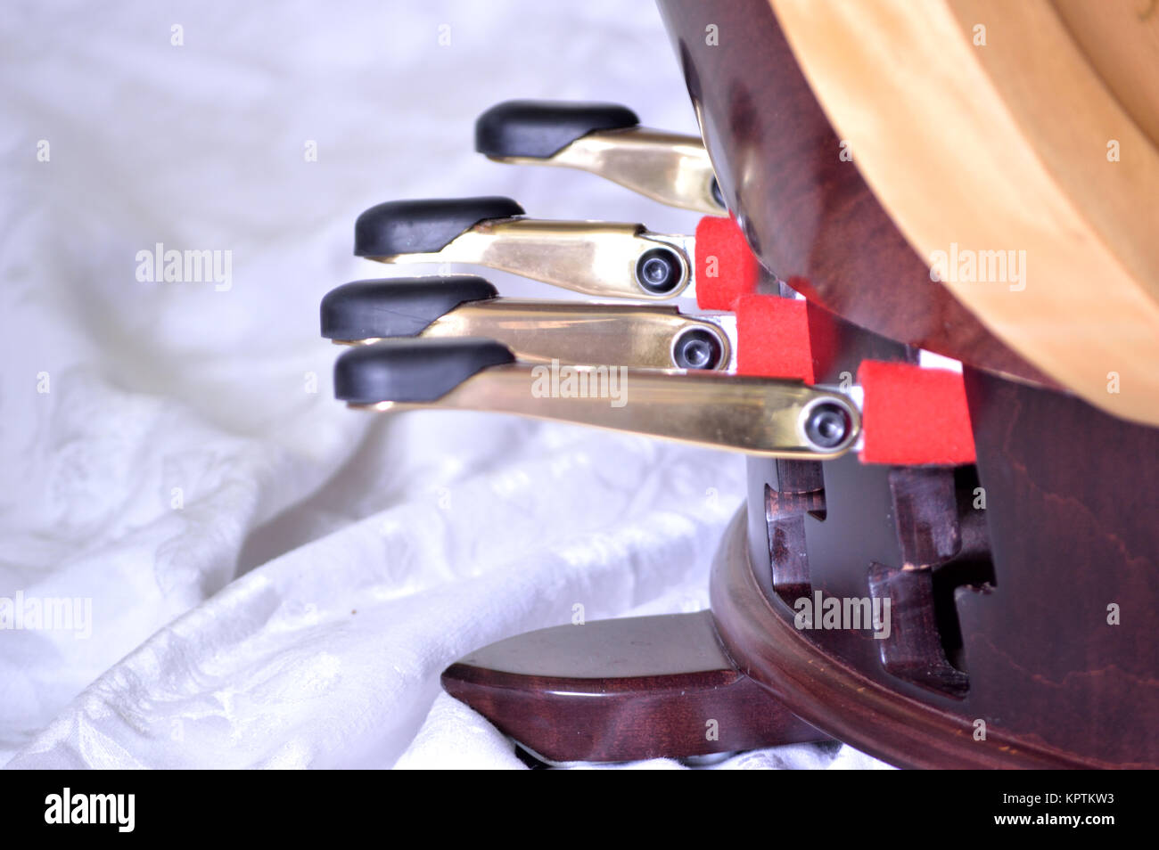 Pedals of a pedal harp Stock Photo - Alamy