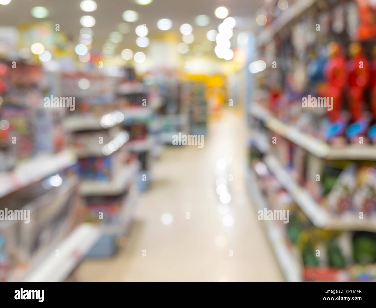 Blurred of kids toy store background Stock Photo - Alamy