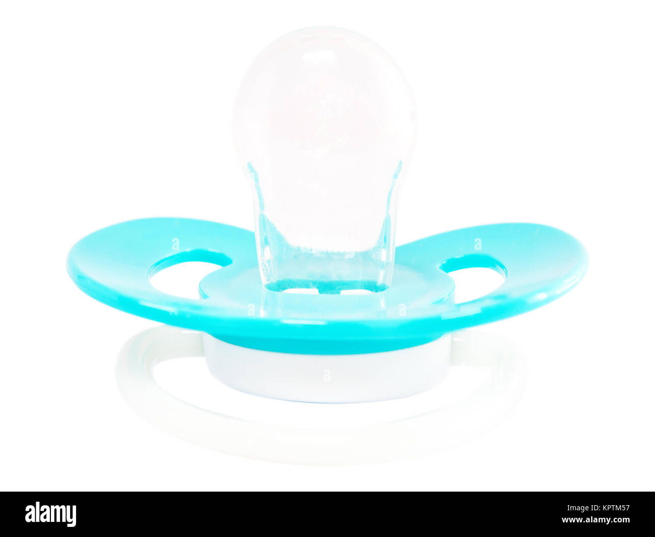 Blue baby dummy isolated on white Stock Photo - Alamy