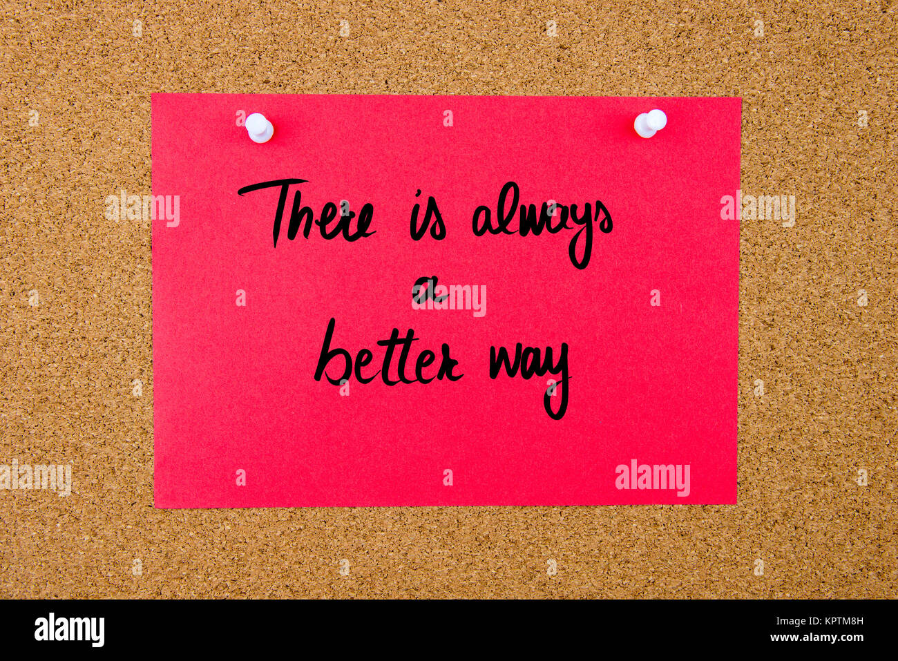 Red paper note with handwritten text on cork board Stock Photo - Alamy