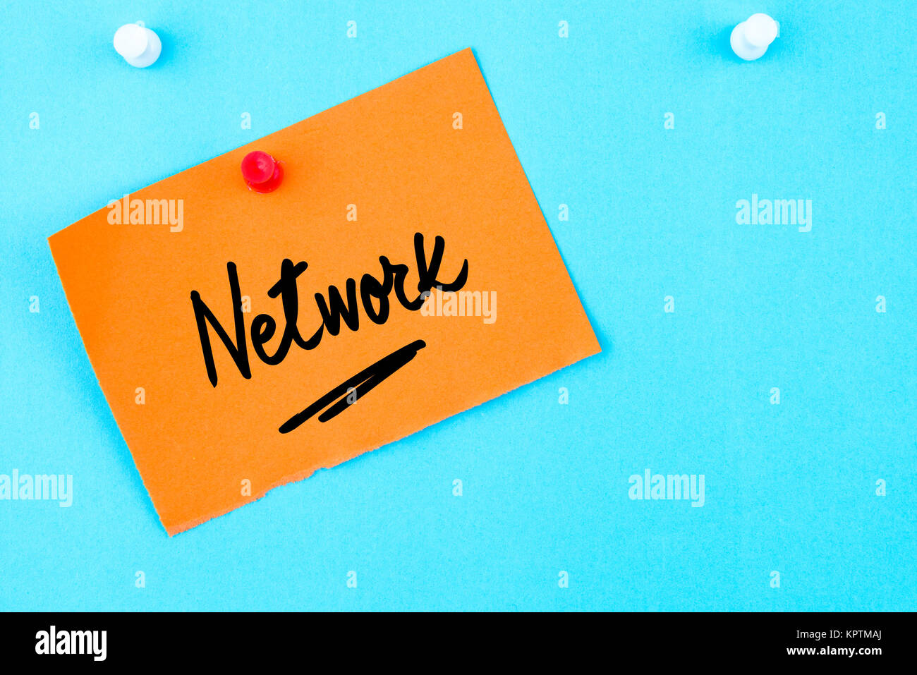 Network written on orange paper note Stock Photo - Alamy
