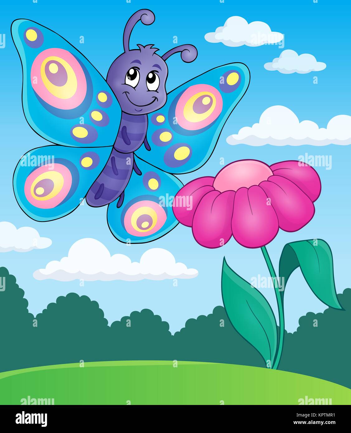 Happy butterfly topic image 5 Stock Photo - Alamy