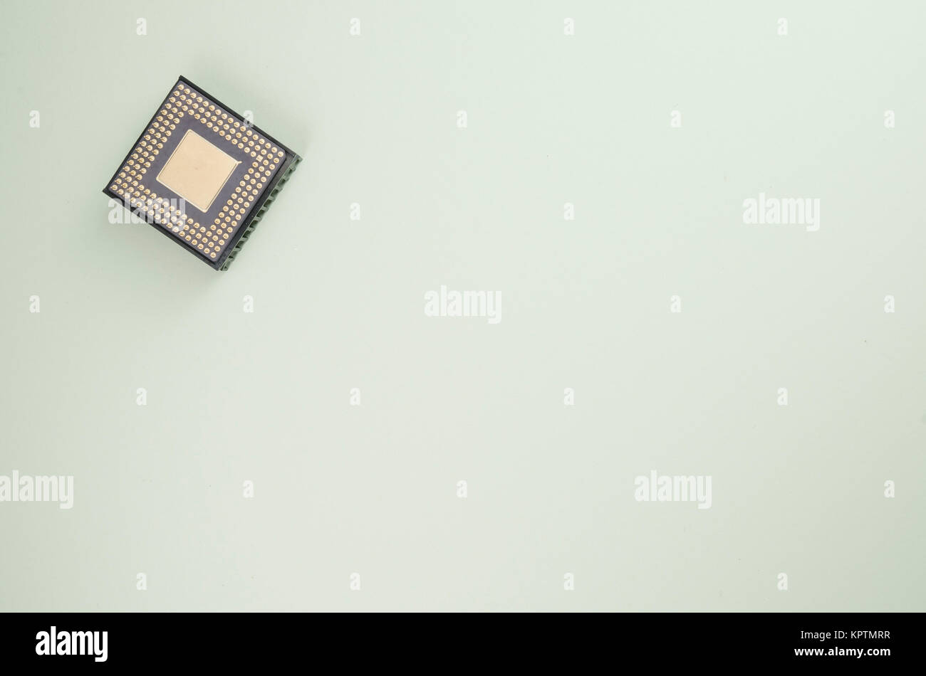 microprocessor digital integrated circuit die package - pins side view ...