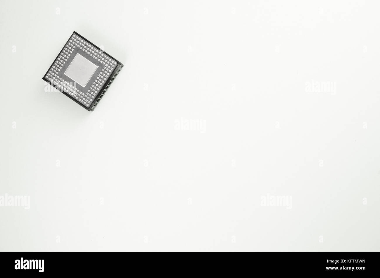 microprocessor digital integrated circuit die package - pins side view ...