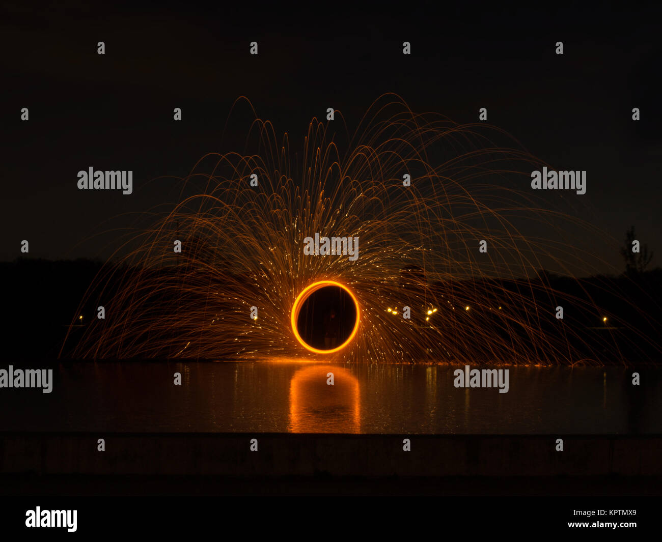 lightpainting steel wool photography Stock Photo - Alamy
