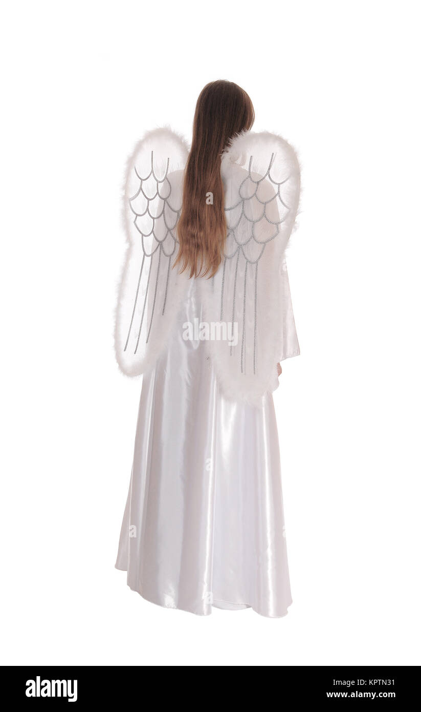 Angel standing from back 2 Stock Photo - Alamy