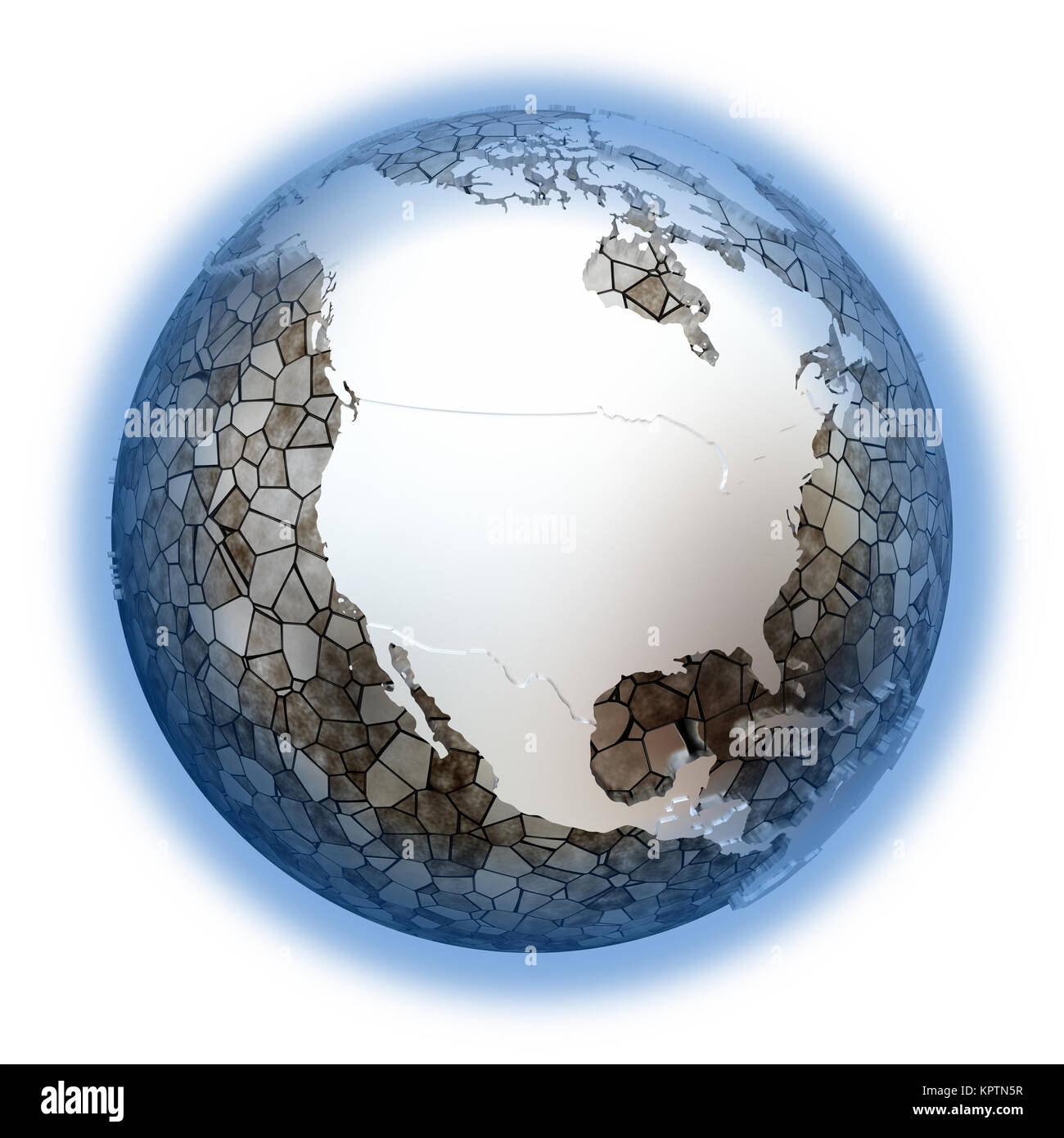 3d metallic earth globe background Cut Out Stock Images & Pictures - Alamy