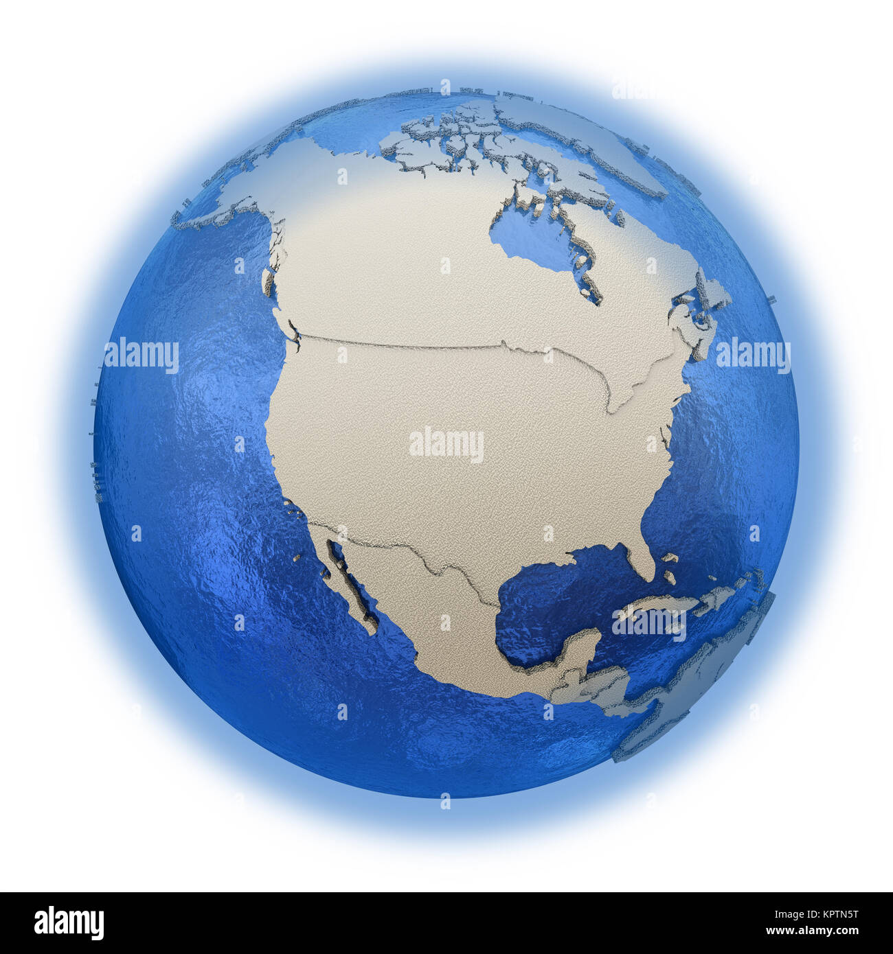North America on model of planet Earth Stock Photo - Alamy