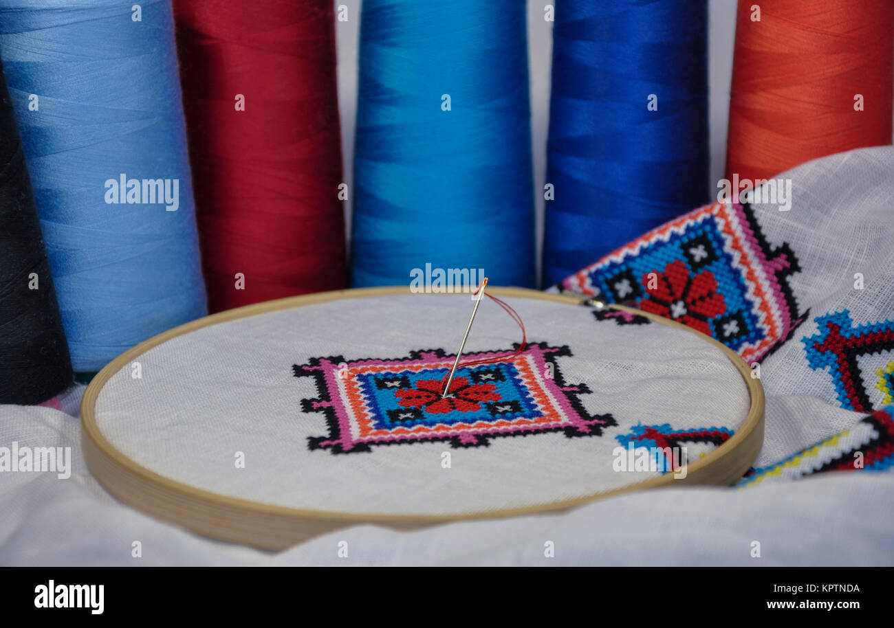 Embroidery pattern close up hi-res stock photography and images - Alamy