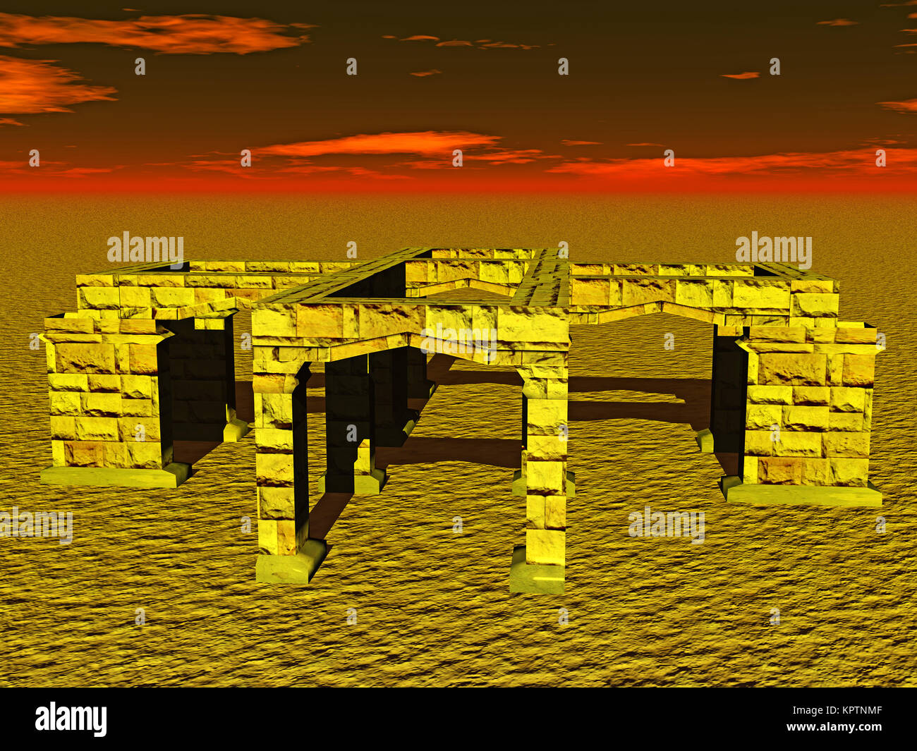 Ruined city in the desert Stock Photo - Alamy