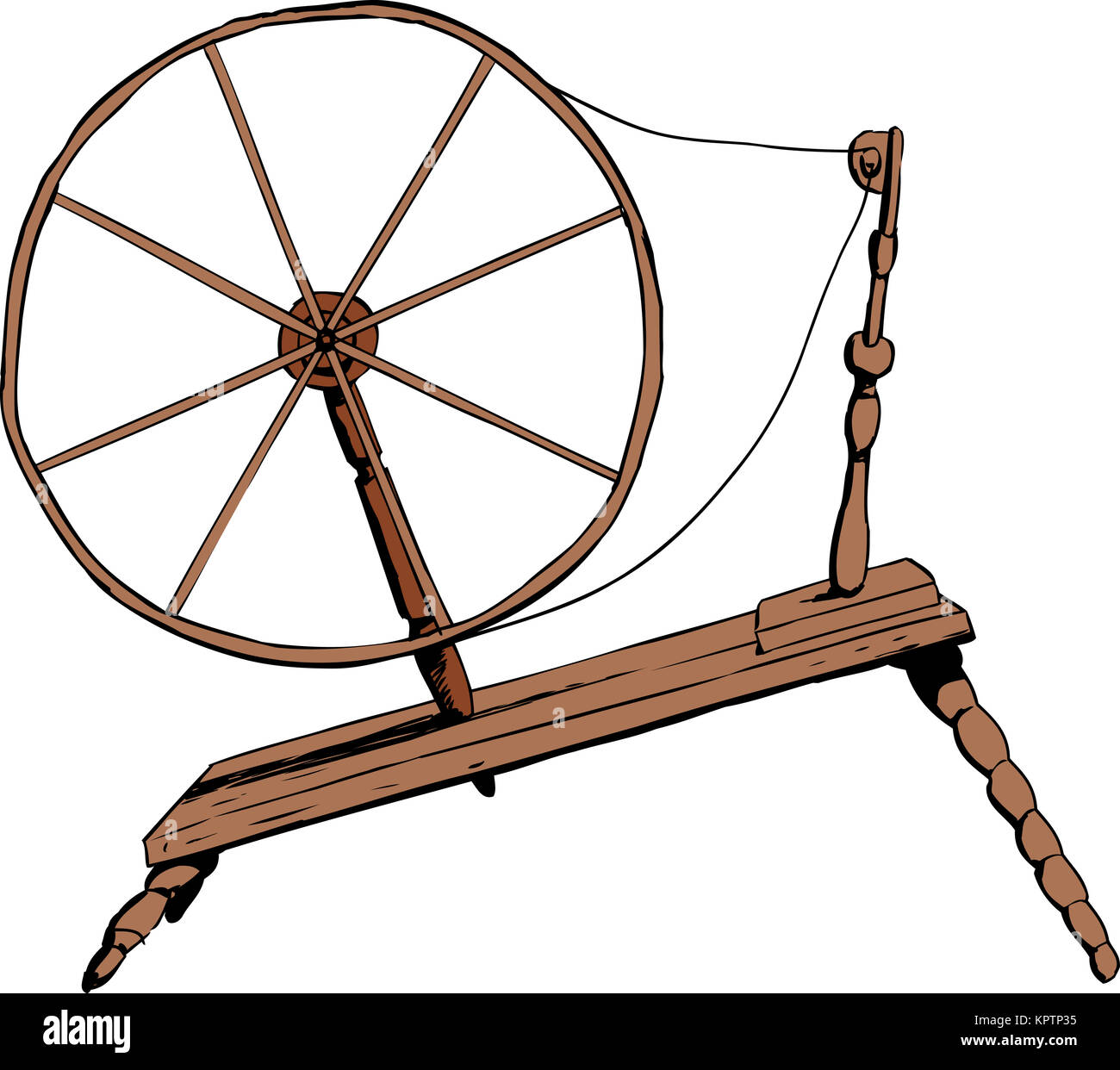 Spinning wheel 18th century hi-res stock photography and images - Alamy
