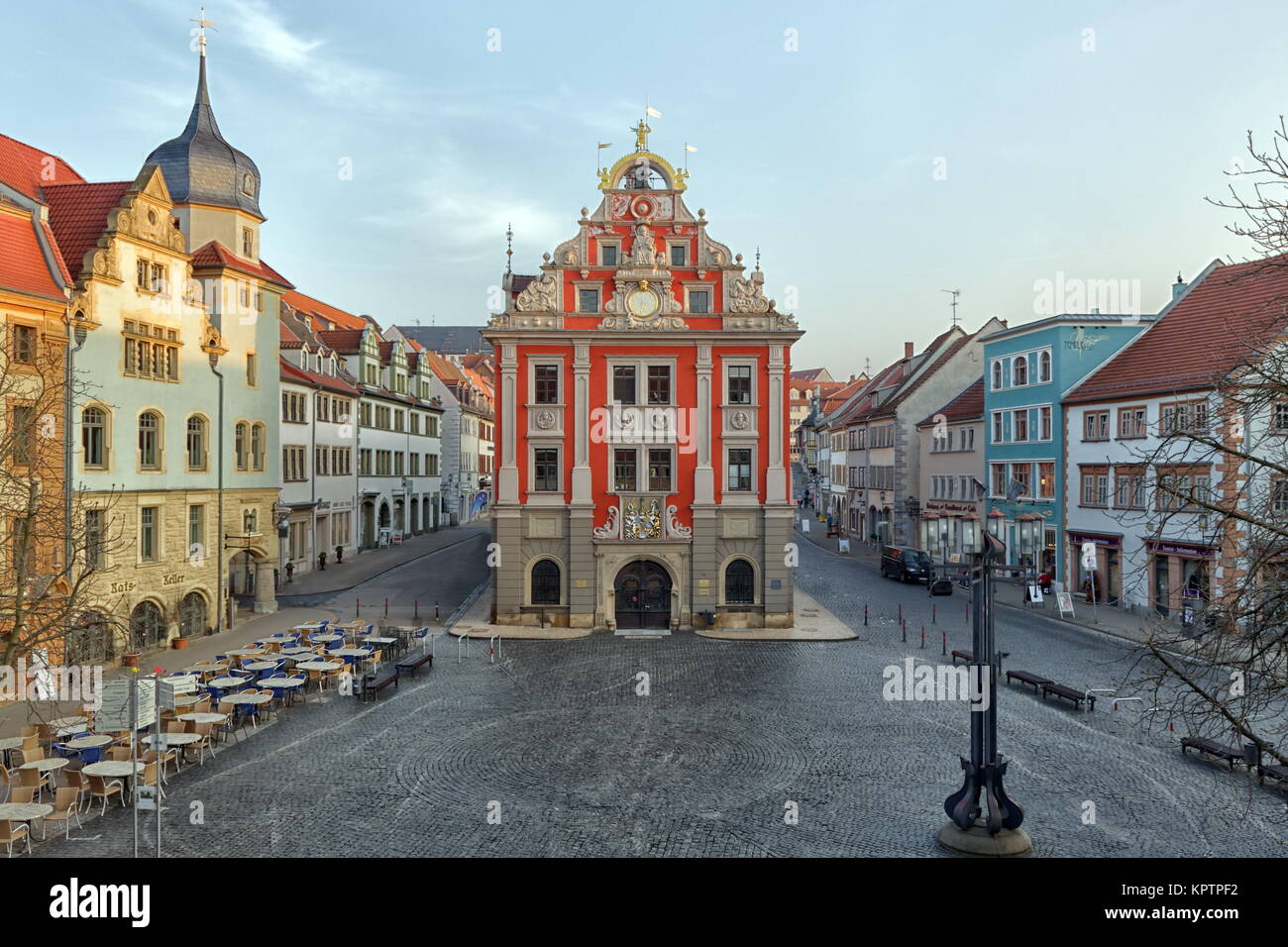 Gotha - Main Market with Town Hall Stock Photo - Alamy