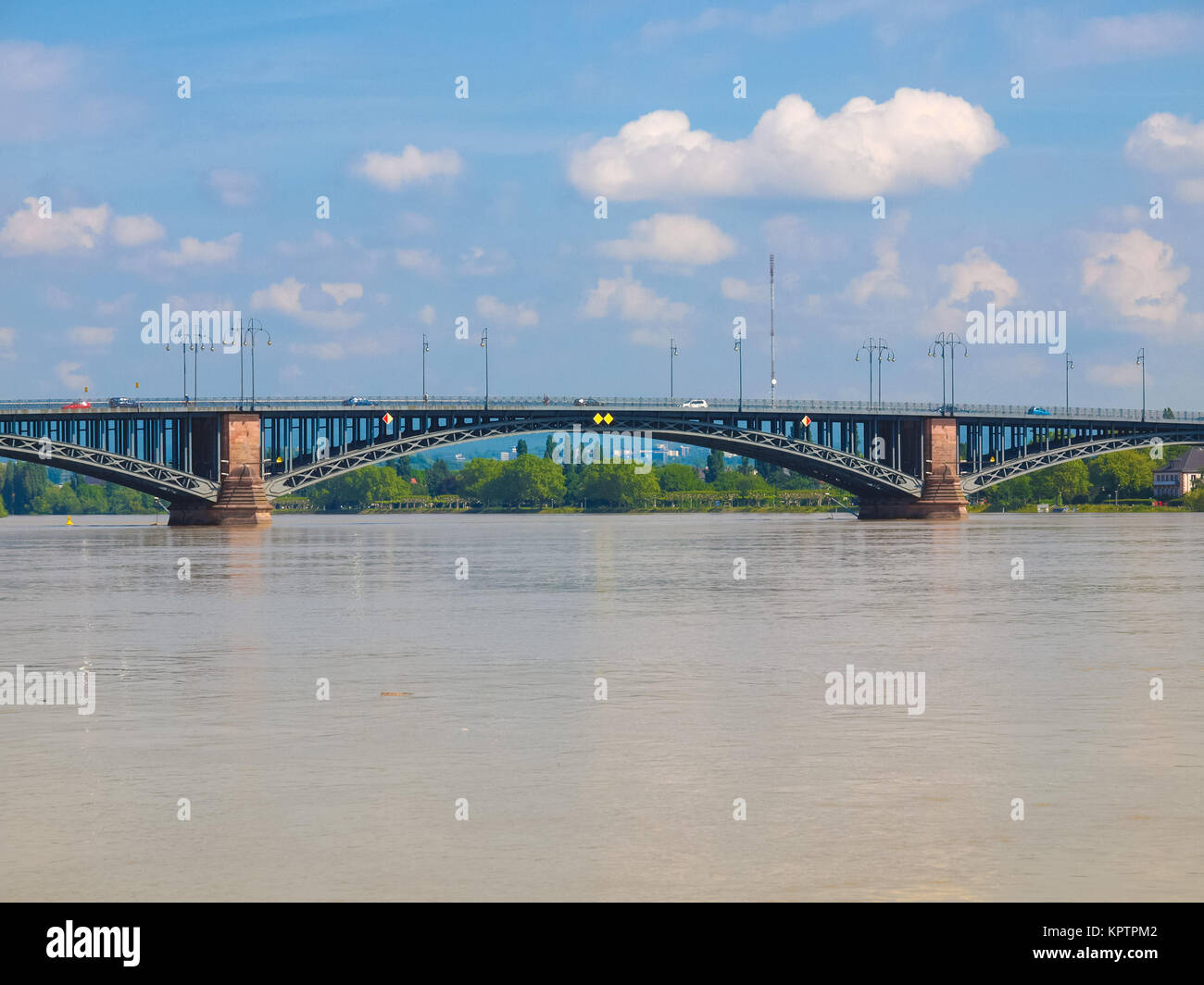 Rhein river in the city of Mainz Germany Stock Photo - Alamy