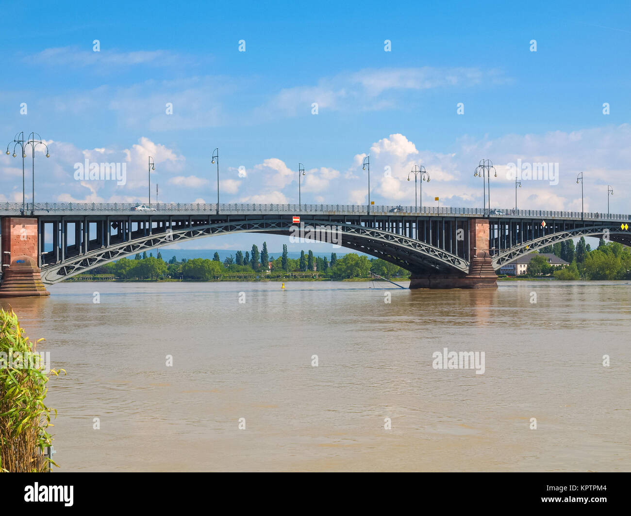 Rhein river in the city of Mainz Germany Stock Photo - Alamy