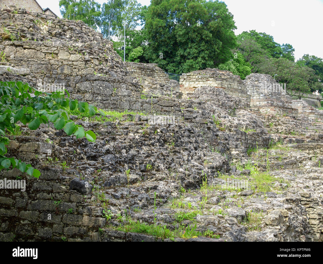 Ruins of the Roemisches Theater roman theatre in Mainz Germany Stock ...