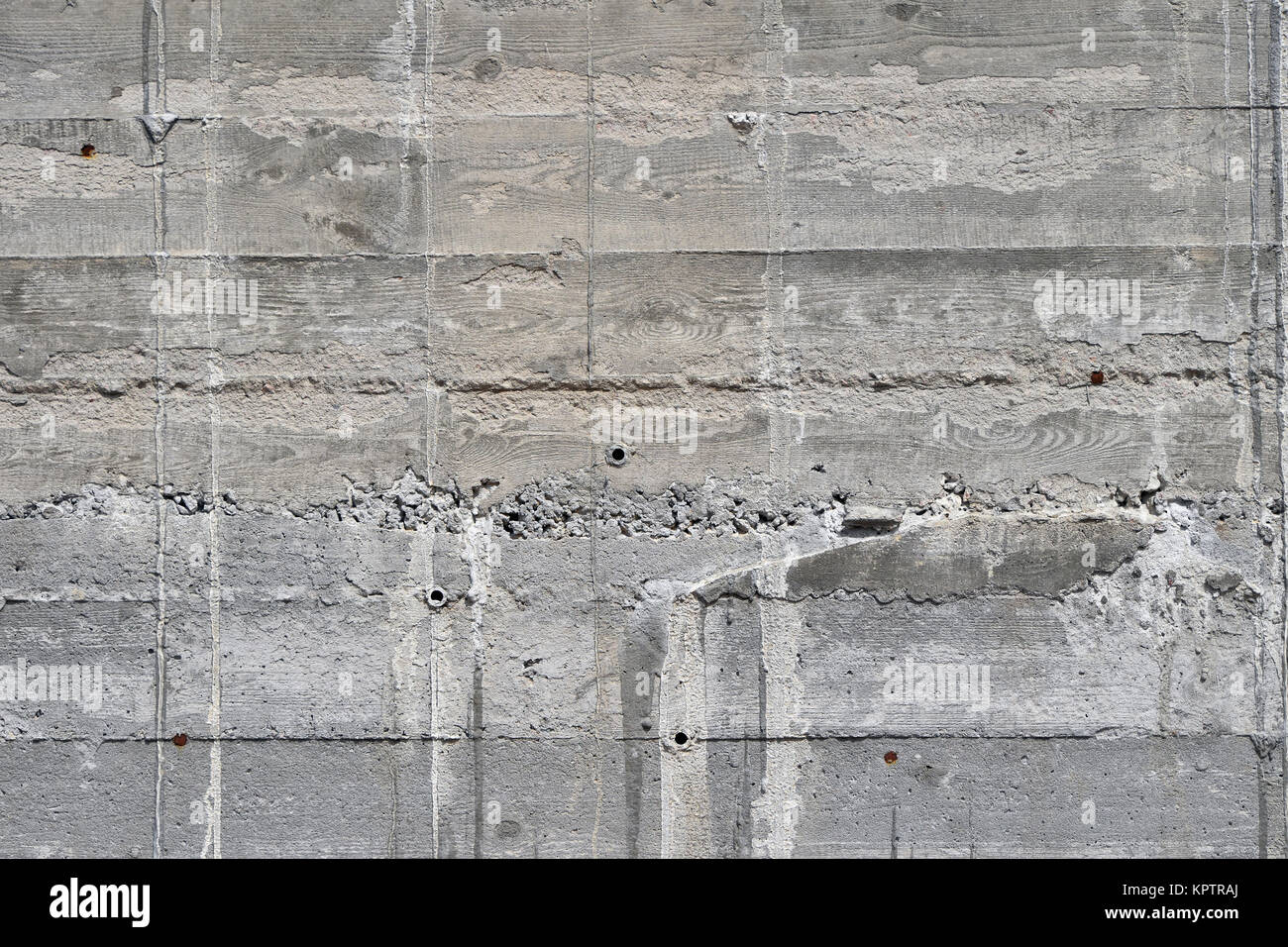 Concrete wall texture with wooden pattern impress from wooden form ...