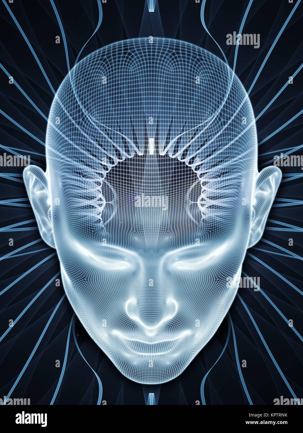 Insight In Mind series. Creative arrangement of human head rendering ...