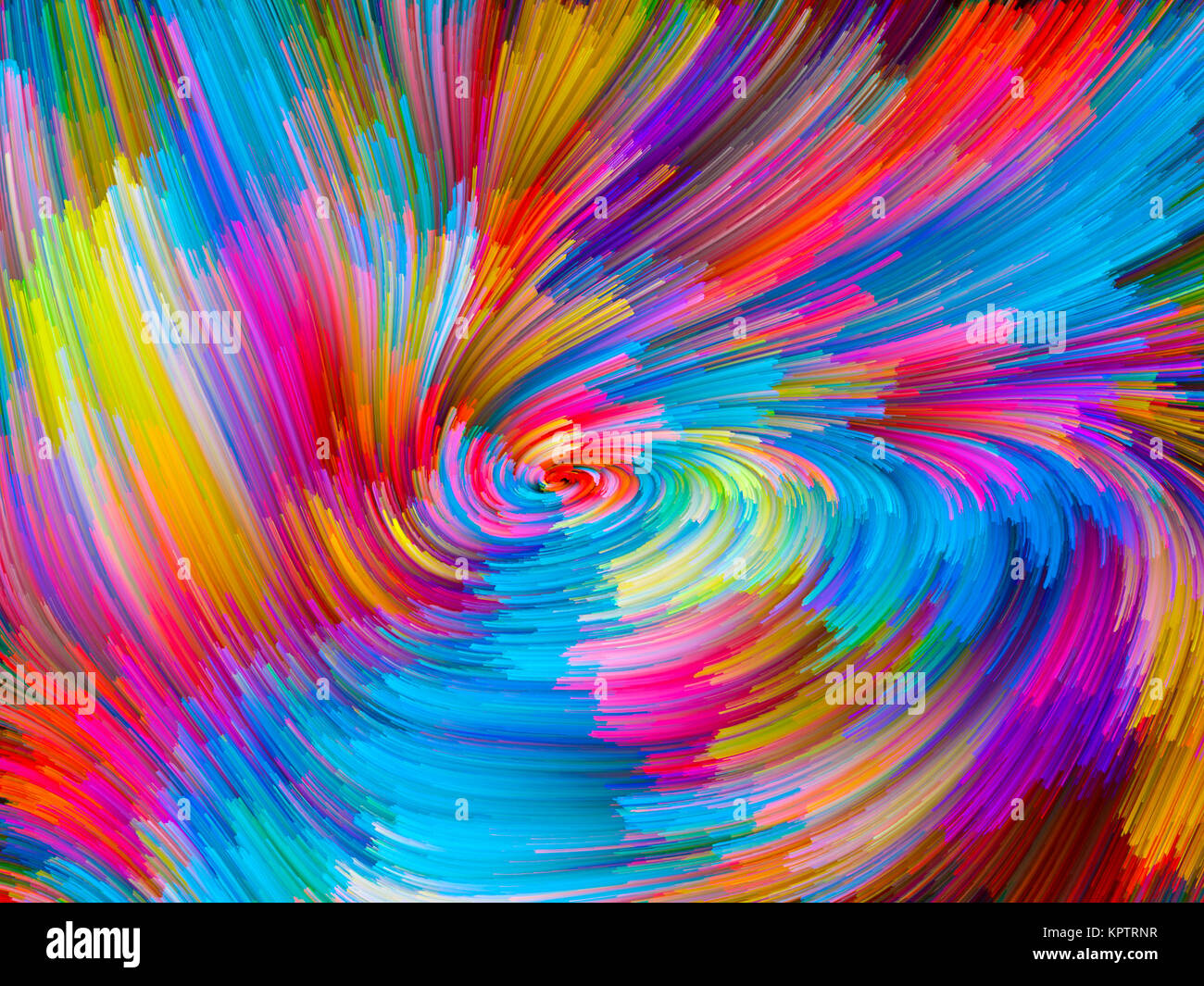 Color Swirl series. Composition of pattern of swirling color strands ...