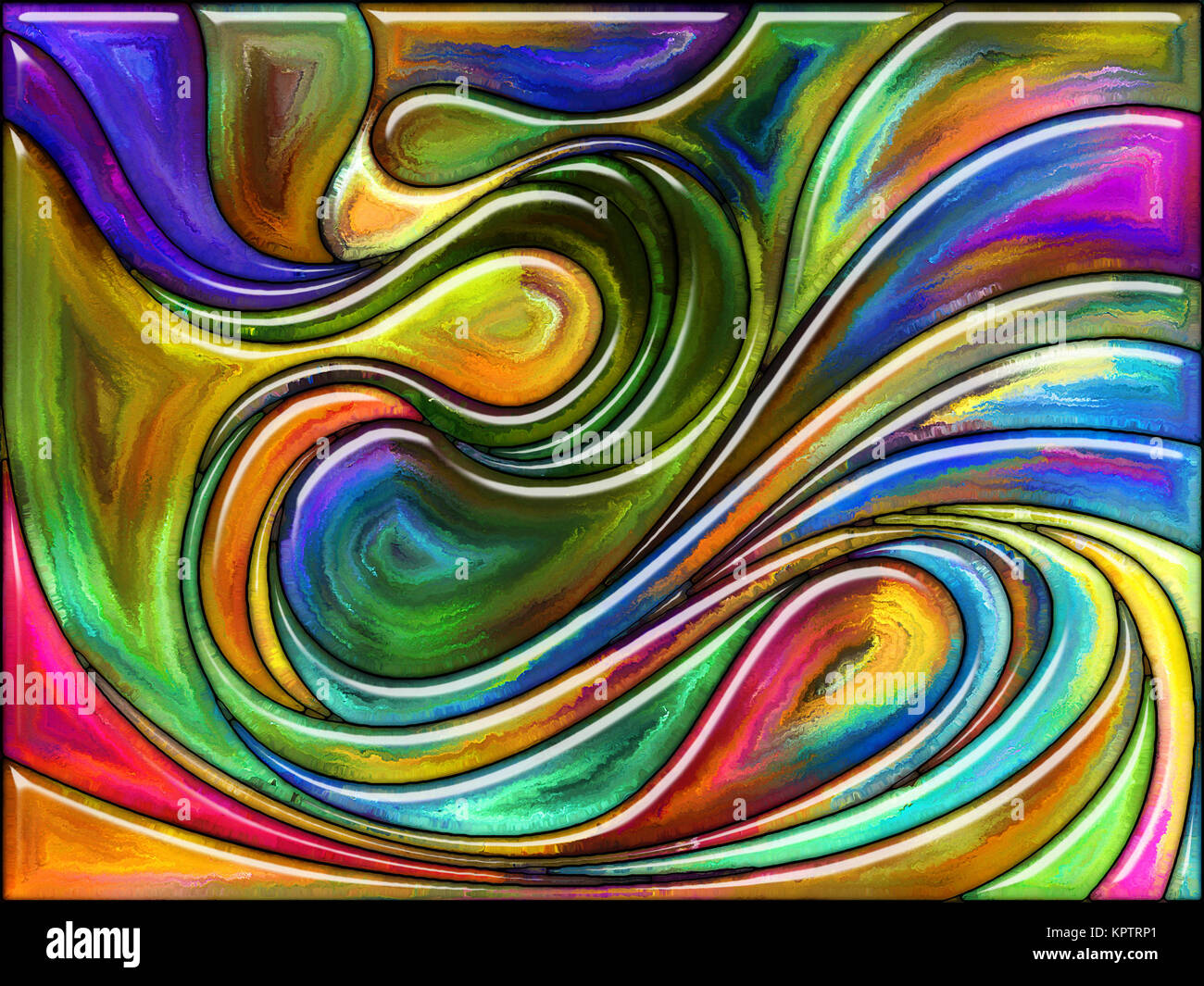 Shape of Color series. Background design of saturated organic forms on ...