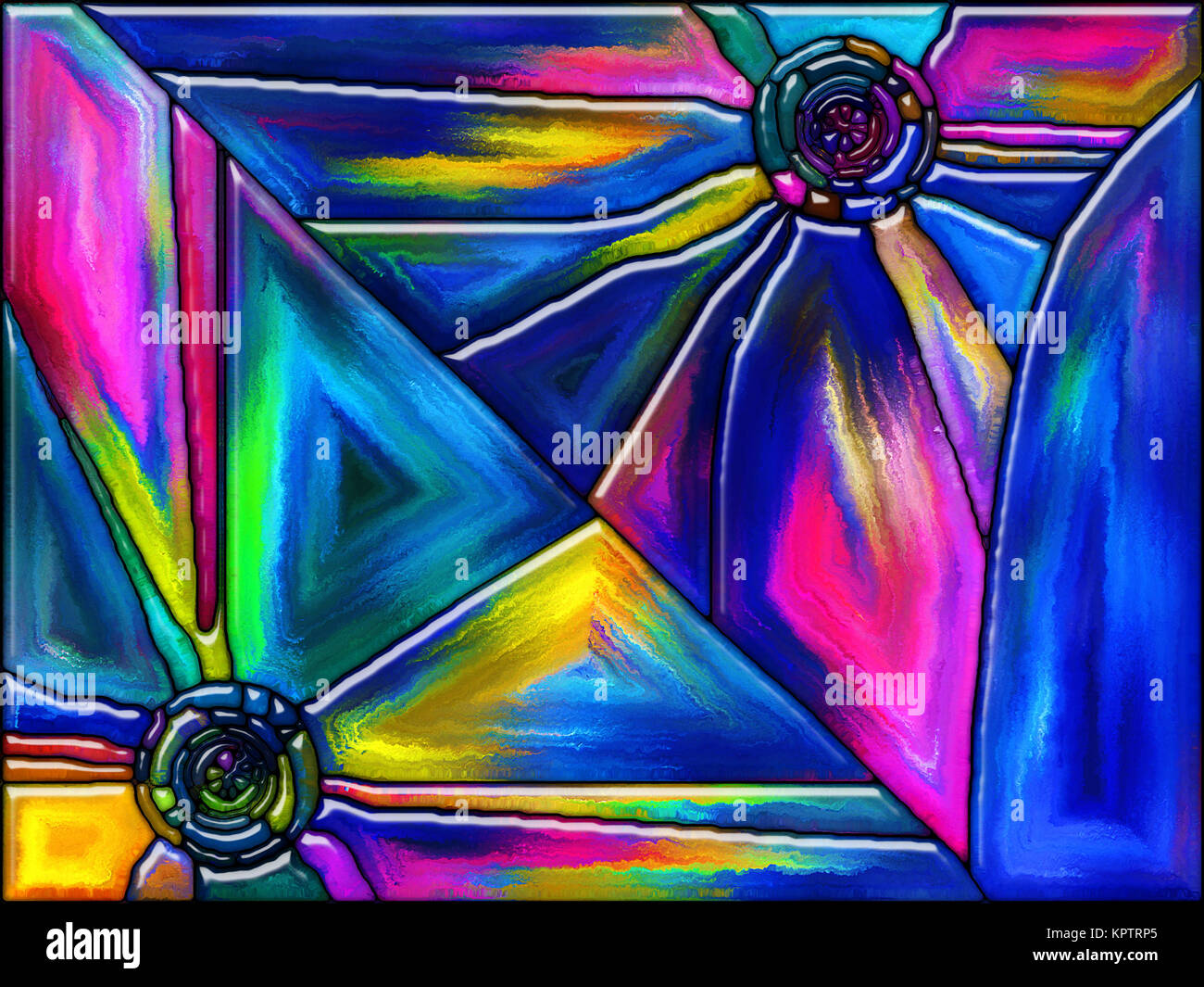 Goblin Glass series. Backdrop composed of colorful stained glass ...