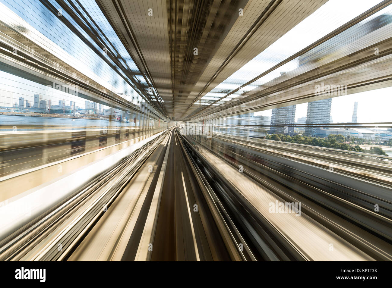 Metro subway tracks Stock Photo - Alamy