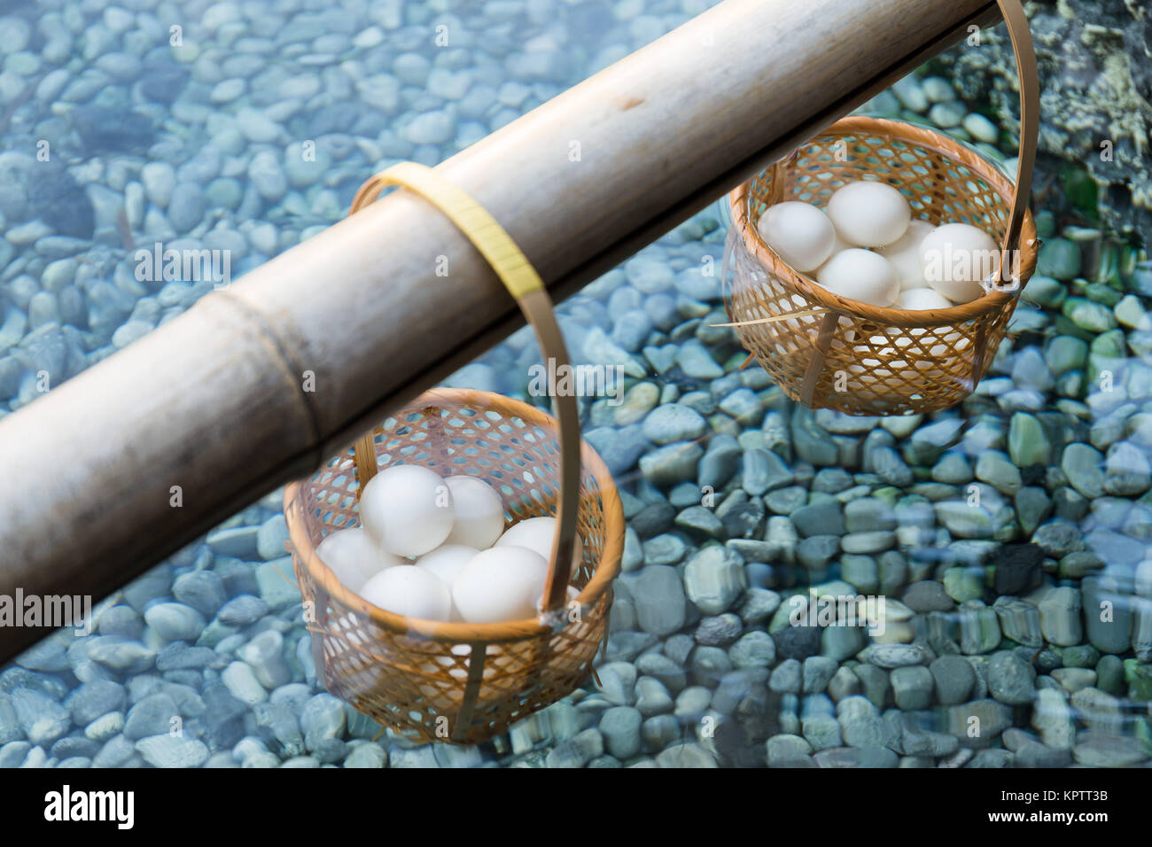 Japanese hot spring steam boil eggs Stock Photo - Alamy