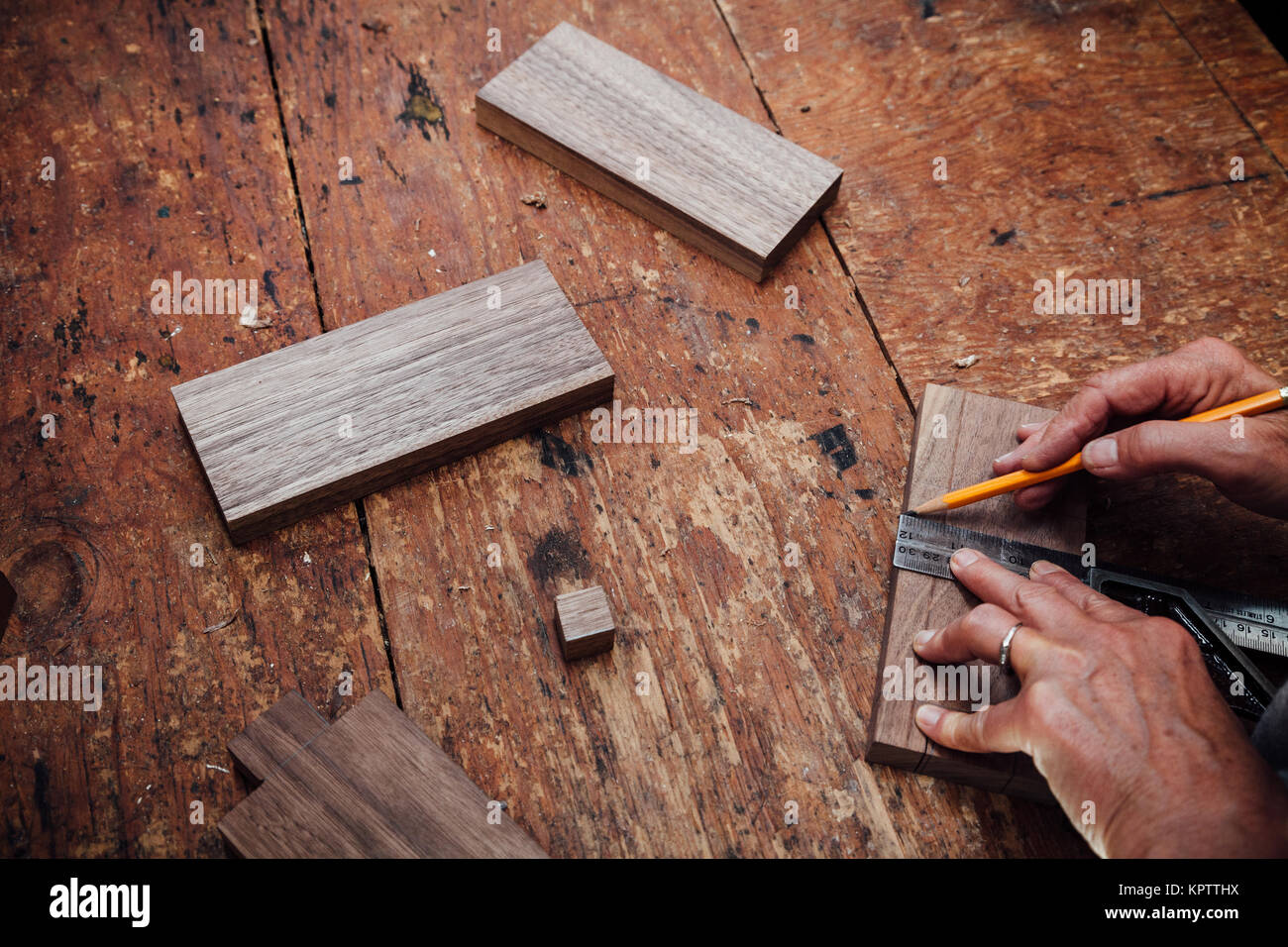 Measuring wood hi-res stock photography and images - Alamy