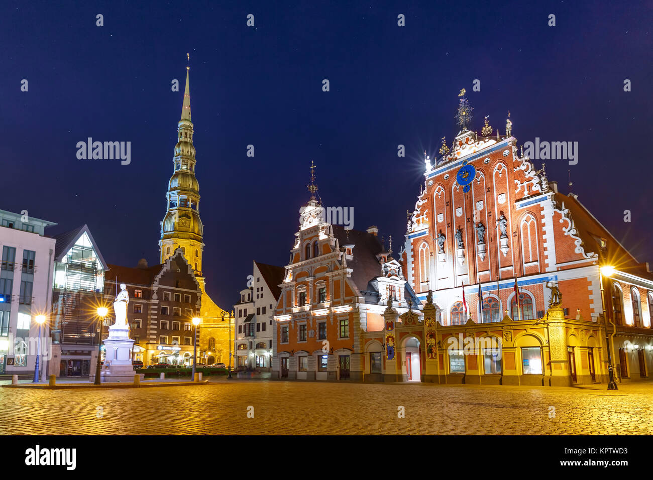 City Hall Square in the Old Town of Riga, Latvia Stock Photo - Alamy