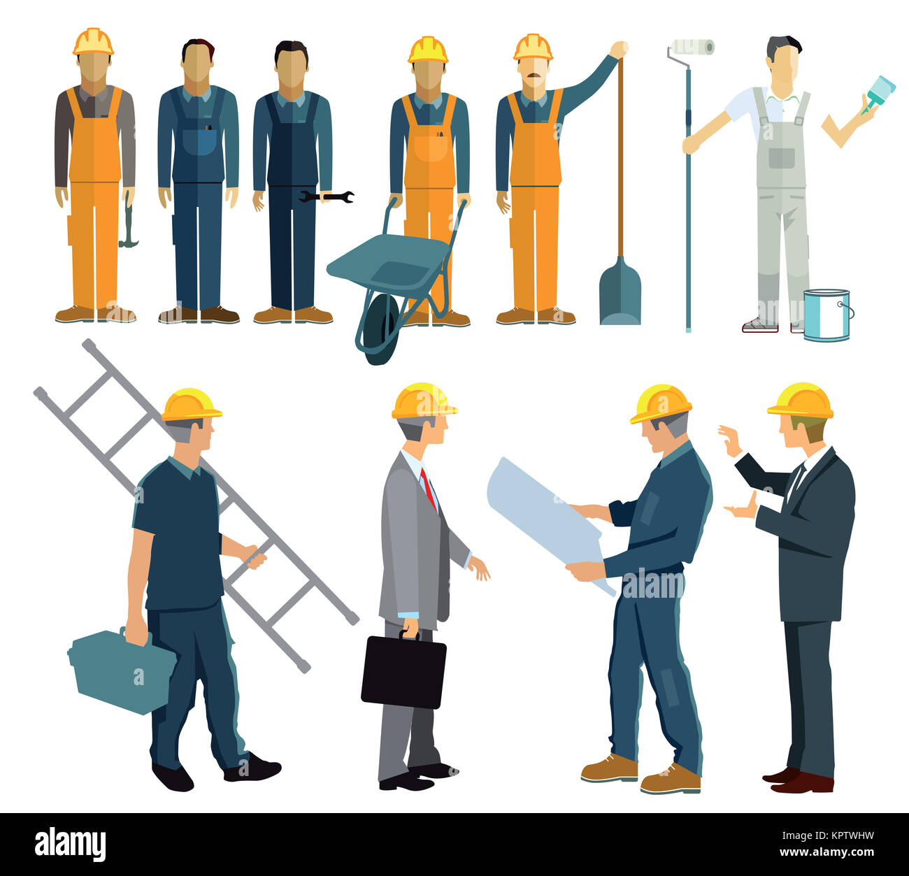 Construction planning with builder and architect Stock Photo - Alamy
