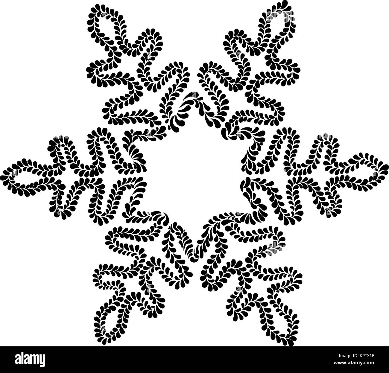 Beautiful delicate snow crystal Stock Vector Images - Alamy