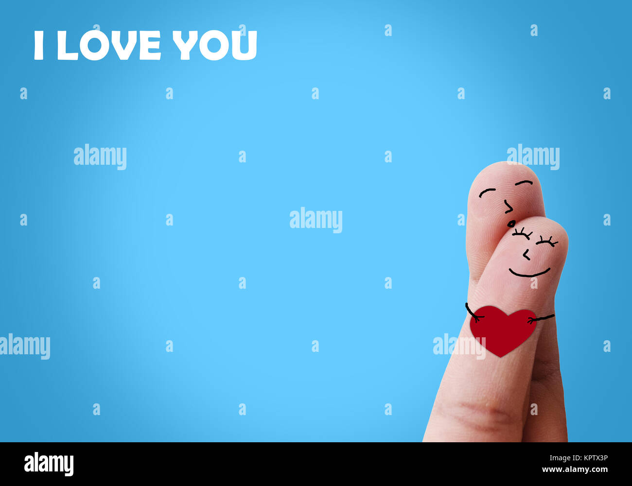 Happy couple peace and love theme Stock Photo - Alamy