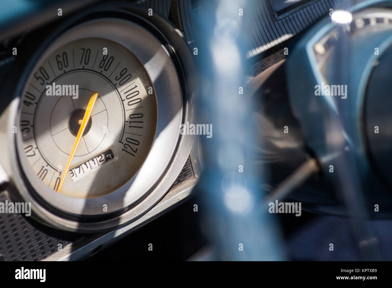 Retro car dashboard Stock Photo - Alamy